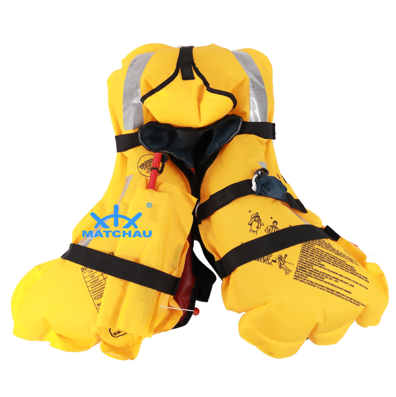 Auto + Manual Type 275N Twins Air Chamber Inflatable Life Jacket - Buy ...